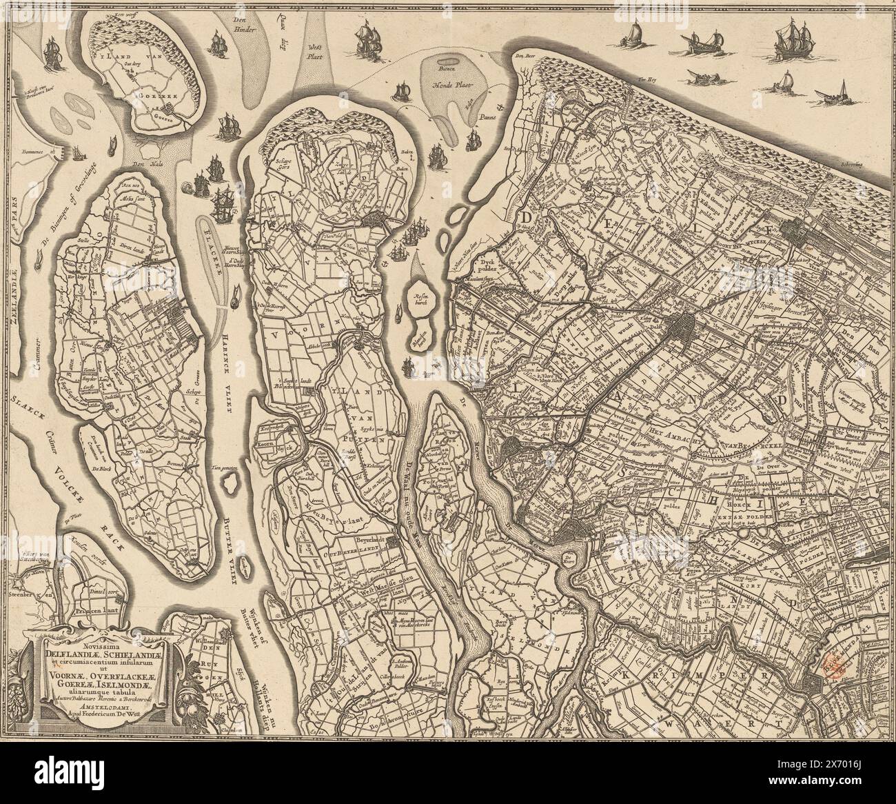 Map of Delfland, Schieland and the South Holland Islands, Novissima ...