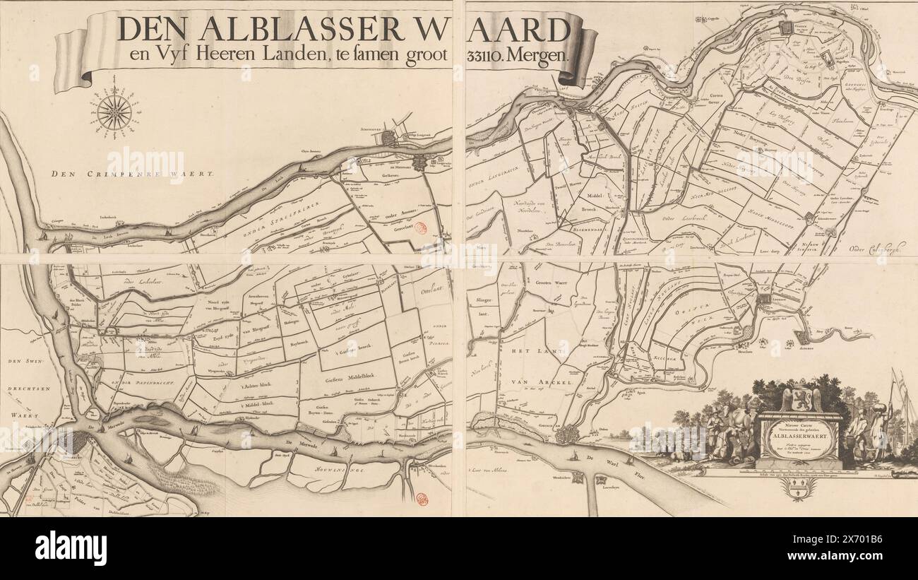 Map of the Alblasserwaard and the Vijfheerenlanden, consisting of four ...