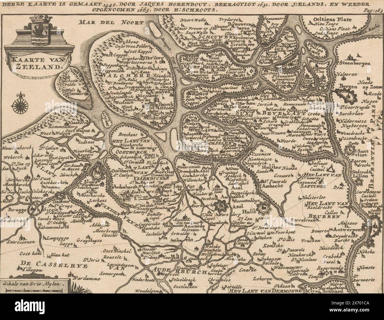 Map of Zeeland, Map of Zeeland (title on object), Top left a cartouche ...