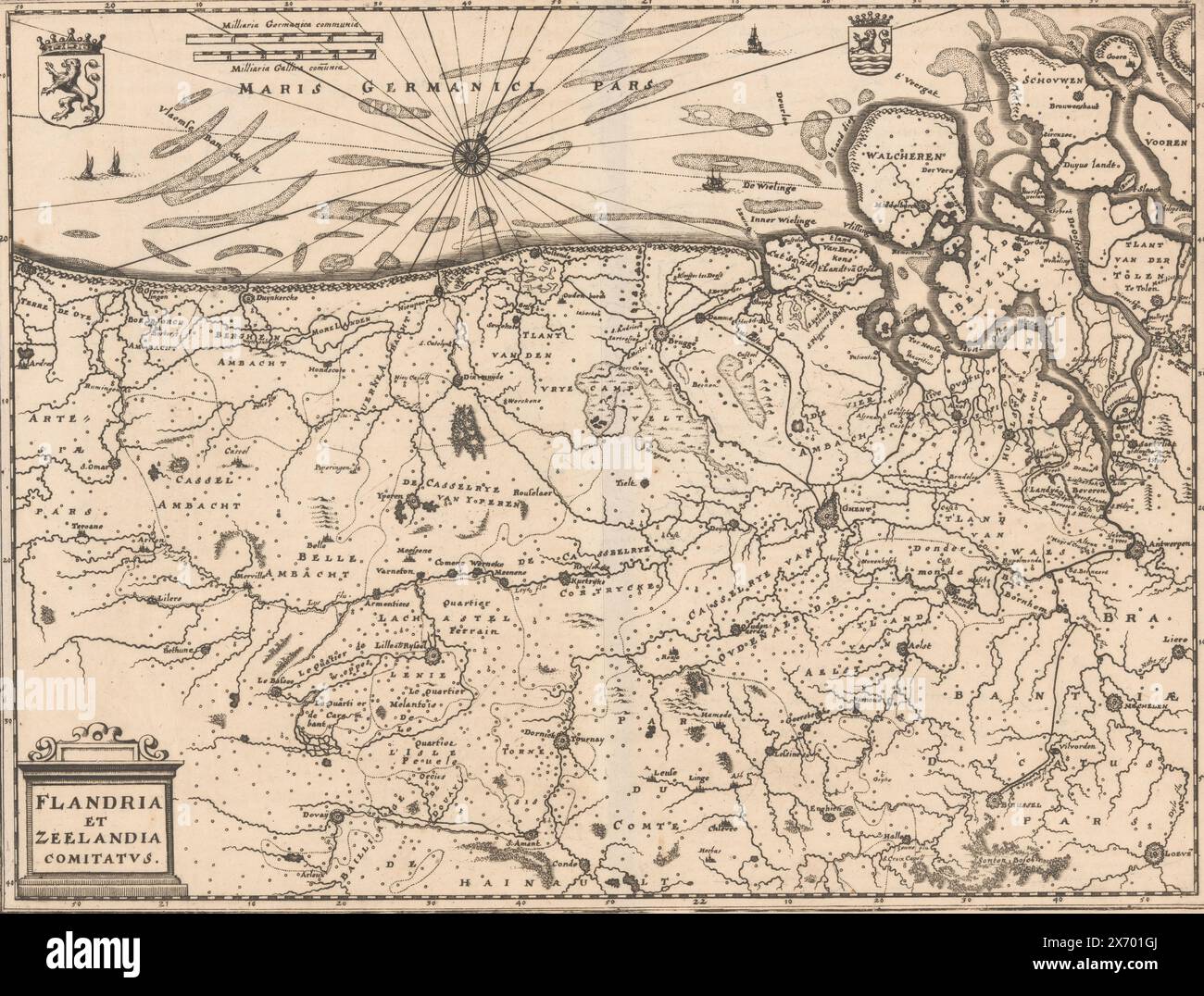 Map of the counties of Flanders and Zeeland, Flandria et Zeelandia ...