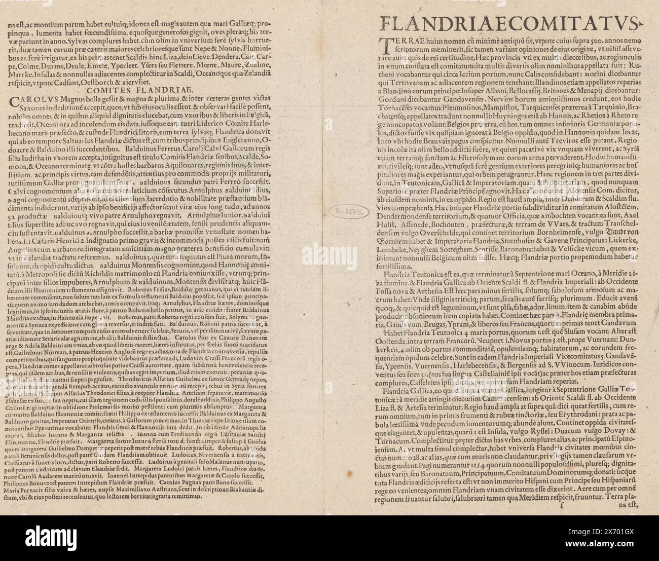 Map of Flanders, Flandria, Flanders, Fiandra, Flandren (title on object ...