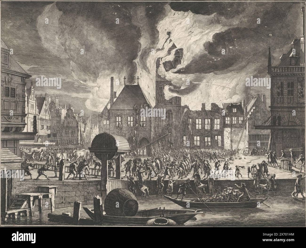 The fire in the Old Town Hall of Amsterdam, 1652, The fire in the Old ...