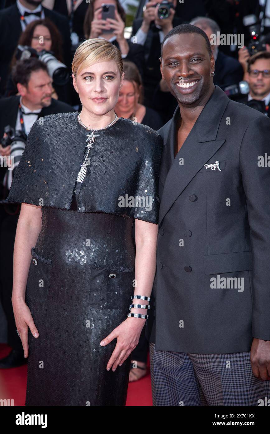 Cannes, France. 16th May, 2024. Greta Gerwig and Omar Sy attend the ...