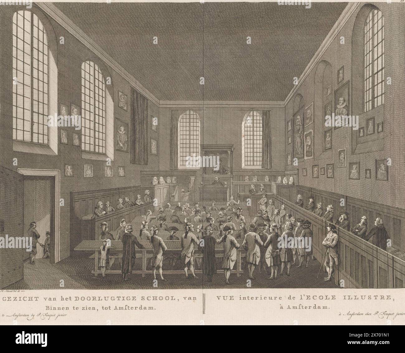 Interior of the Athenaeum Illustre in Amsterdam, View of the ...