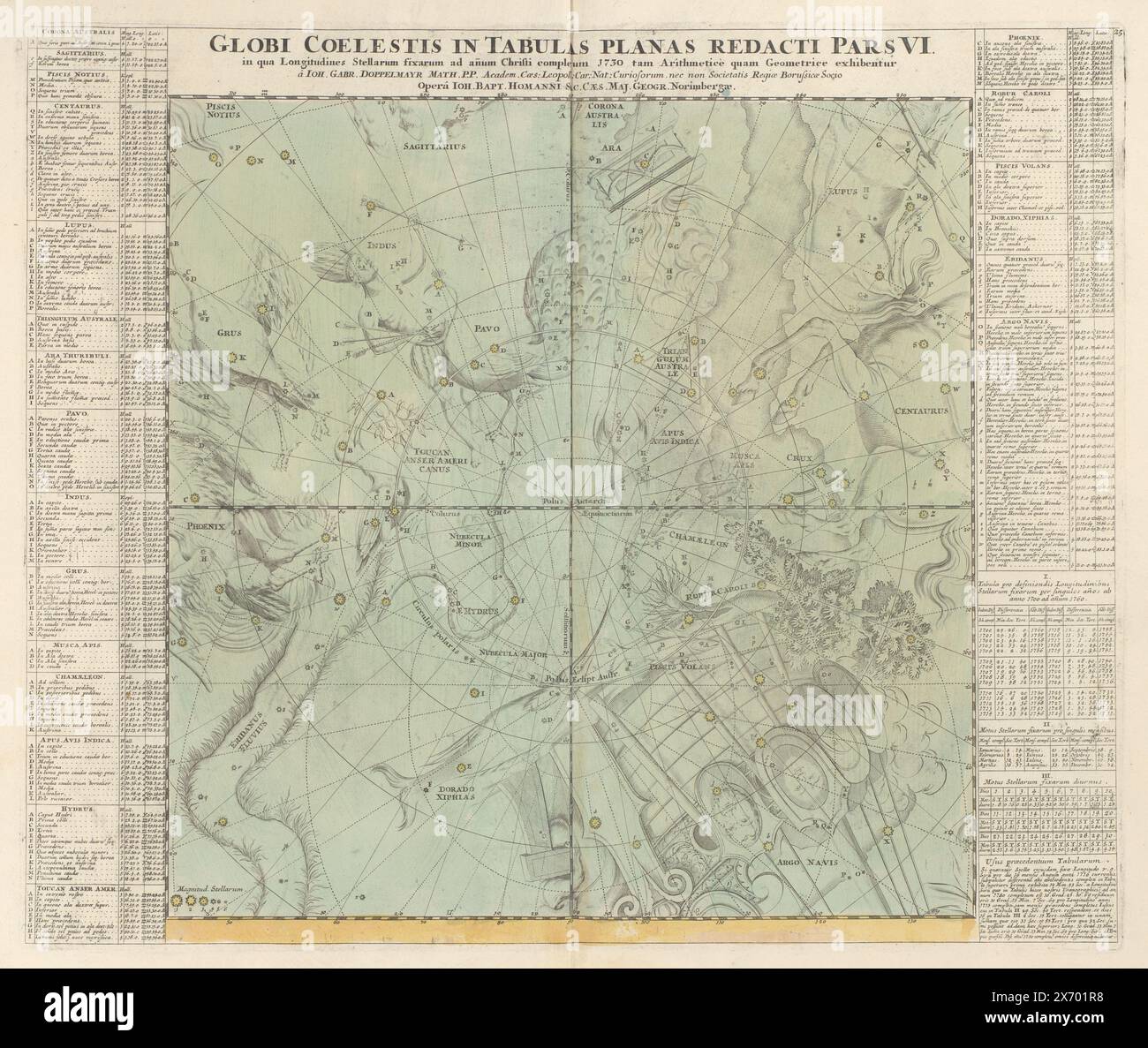 Sixth part of a six-part series of maps of the starry sky at the end of ...