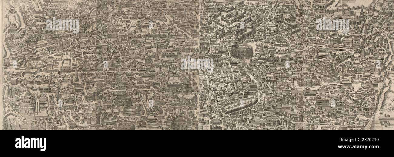 Map of rome engraving hi-res stock photography and images - Alamy