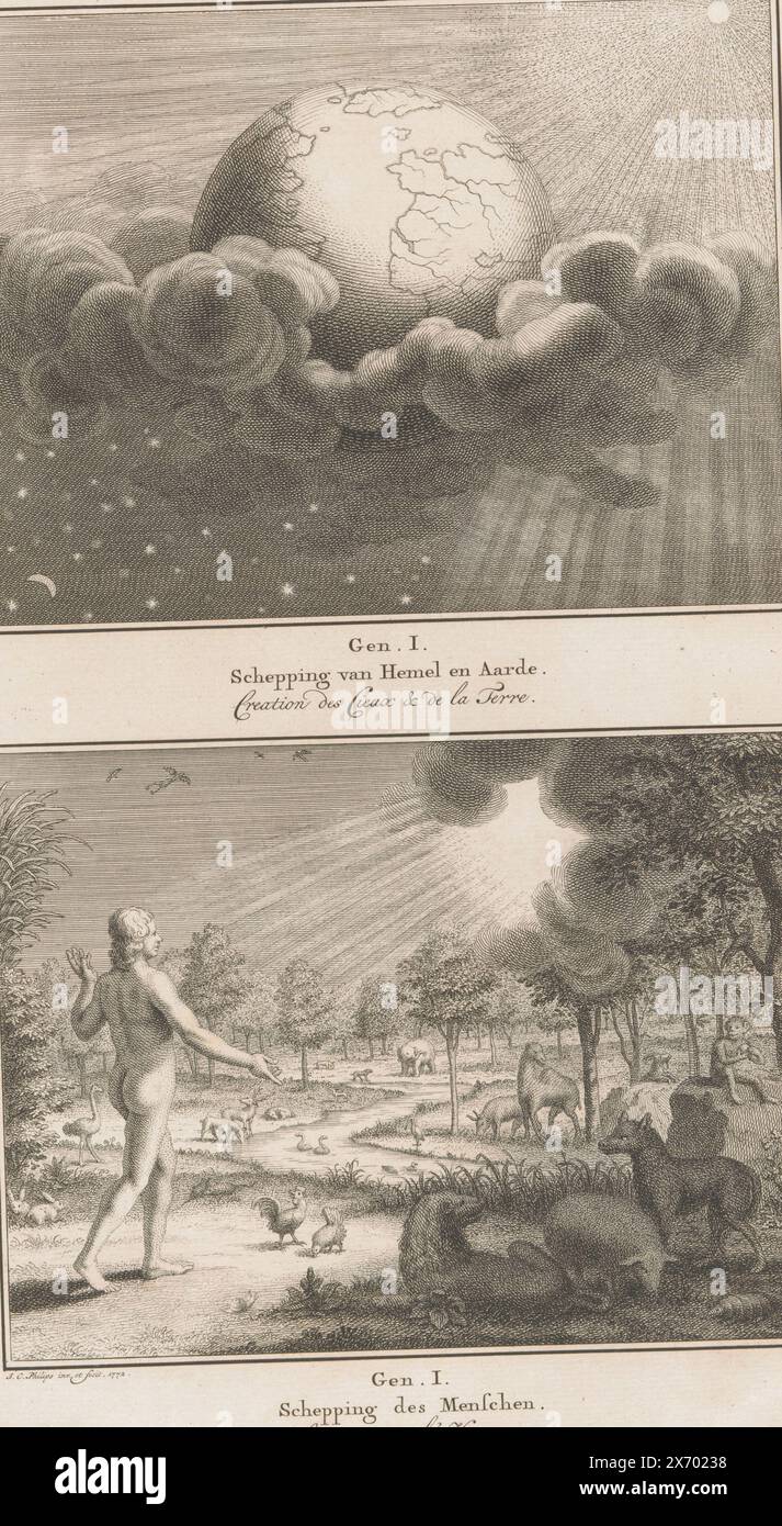 Creation, Creation of Heaven and Earth, Creation of Man (title on ...