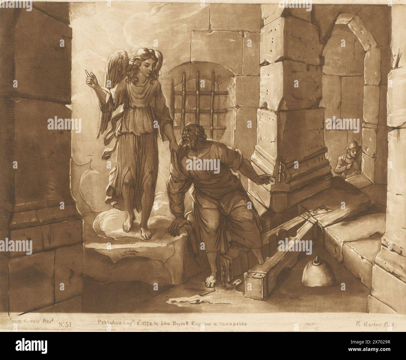 Liberation of Peter from prison, Prints after drawings by Claude ...