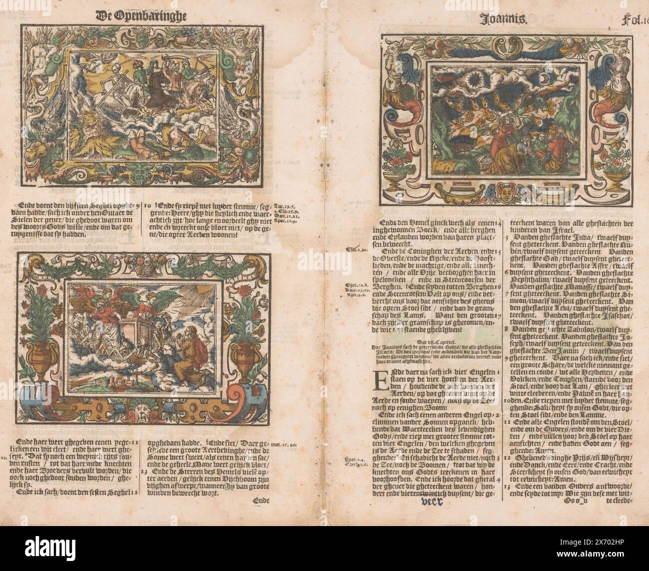 Three scenes from the Revelation of John (Apocalypse), The four ...