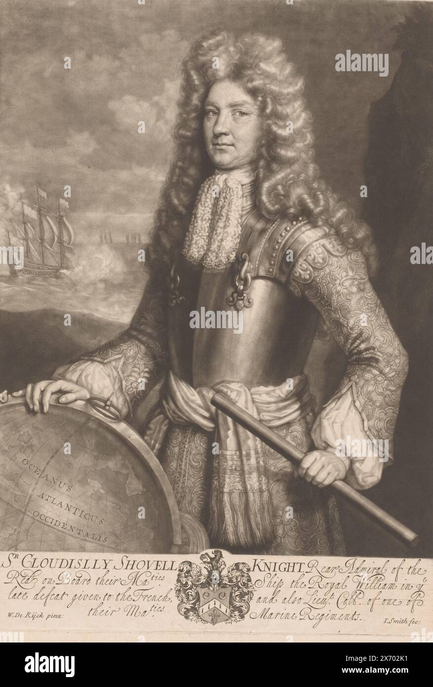 Portrait of Cloudesley Shovell, Sir Cloudislly Shovell Knight ...