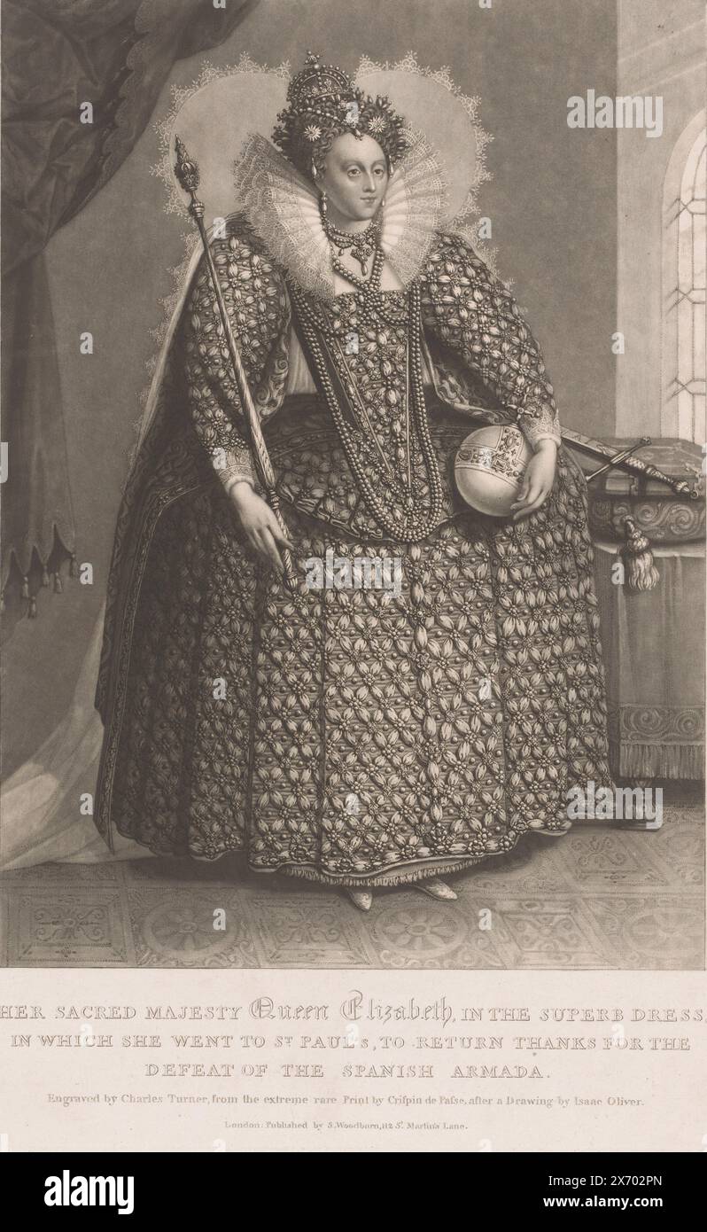 Portrait of Elizabeth I Tudor, Her Sacred Majesty Queen Elizabeth, in ...