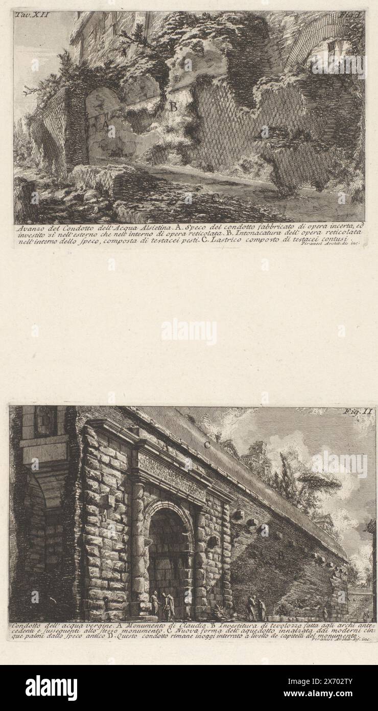 Remains of the aqueducts Aqua Alsietina and Aqua Vergine in Rome ...