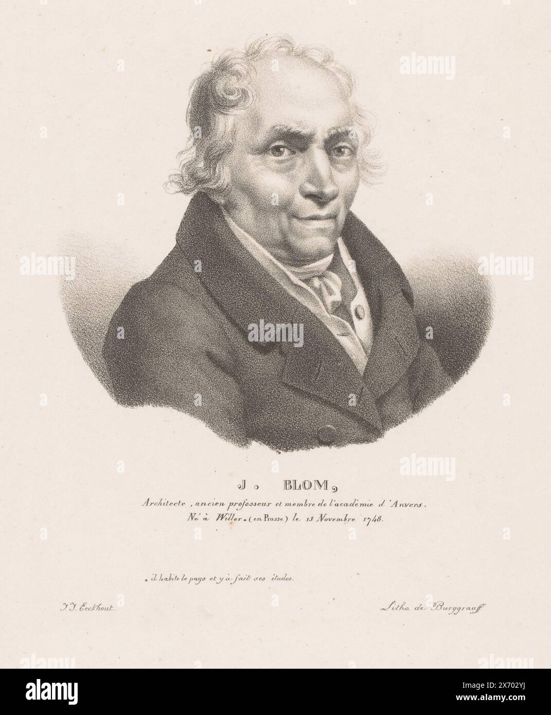 Portrait of Jan Blom, J. Blom (title on object), Portraits of contemporary artists from the ...