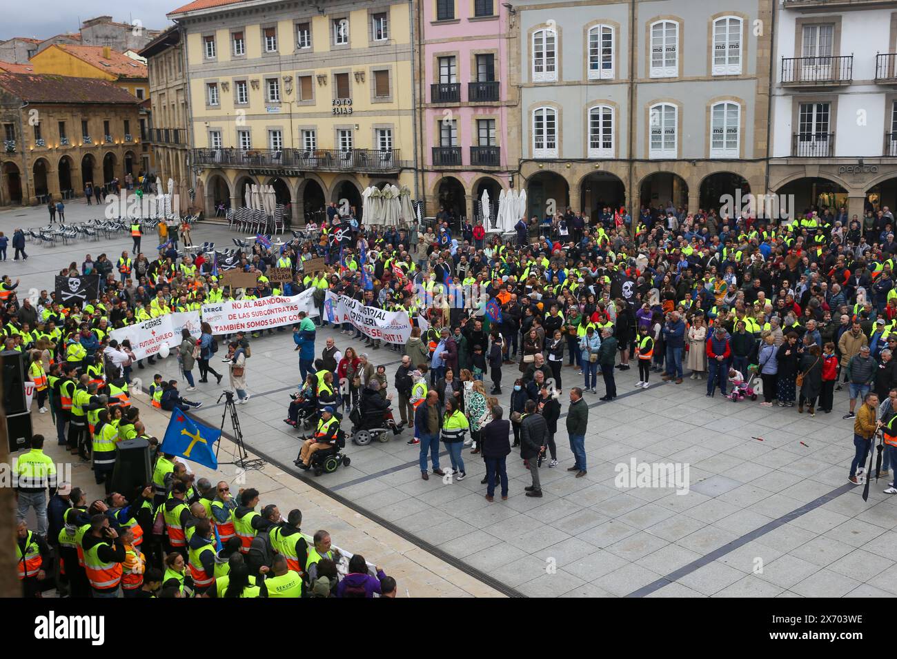 Avilés, Spain, May 16, 2024: More than two thousand people gathered in ...