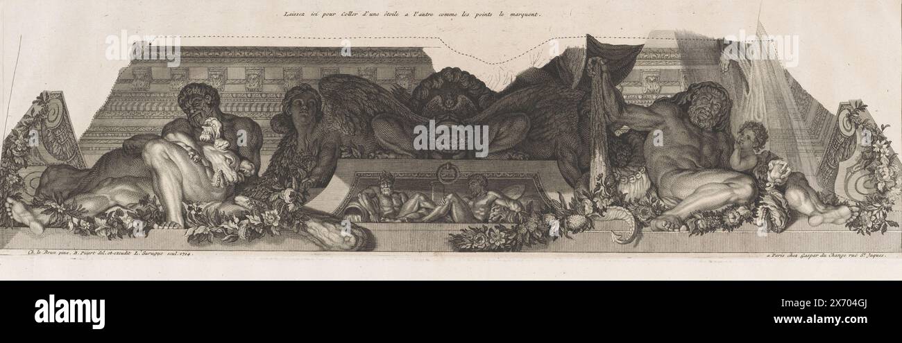 Relief flanked by Hercules with Cerberus and Hercules with an apple of ...