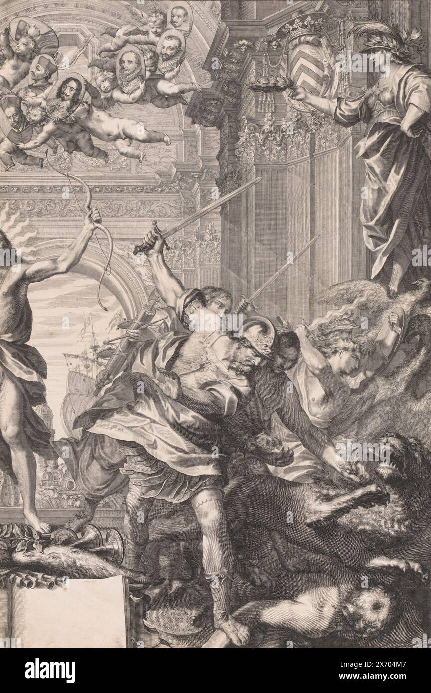 Allegorical scene with Armand-Jean du Plessis Duke of Richelieu, in the ...