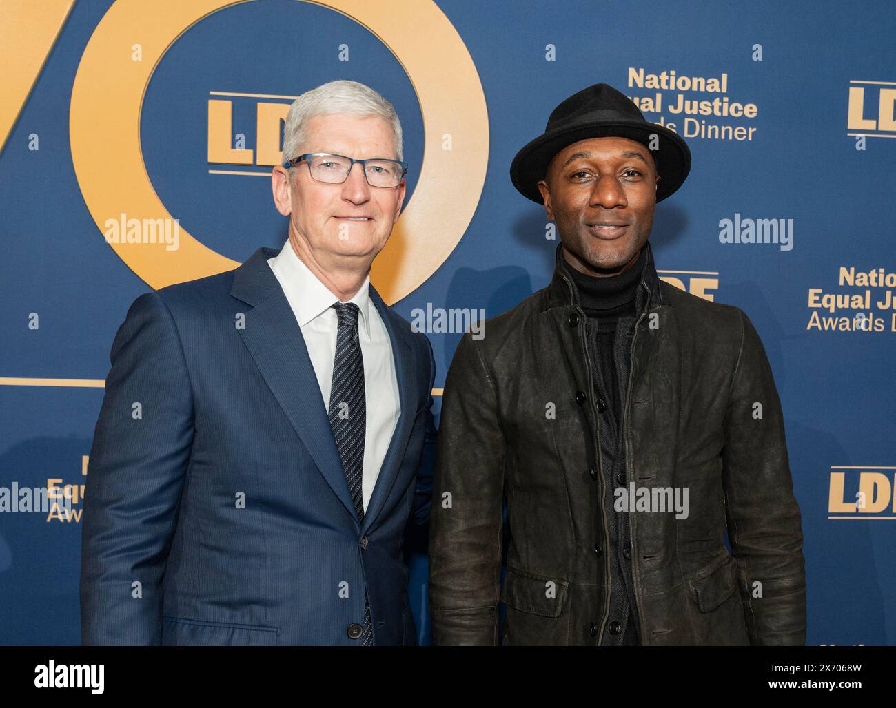 New York, USA. 16th May, 2024. Tim Cook and Aloe Blacc attend 36th ...