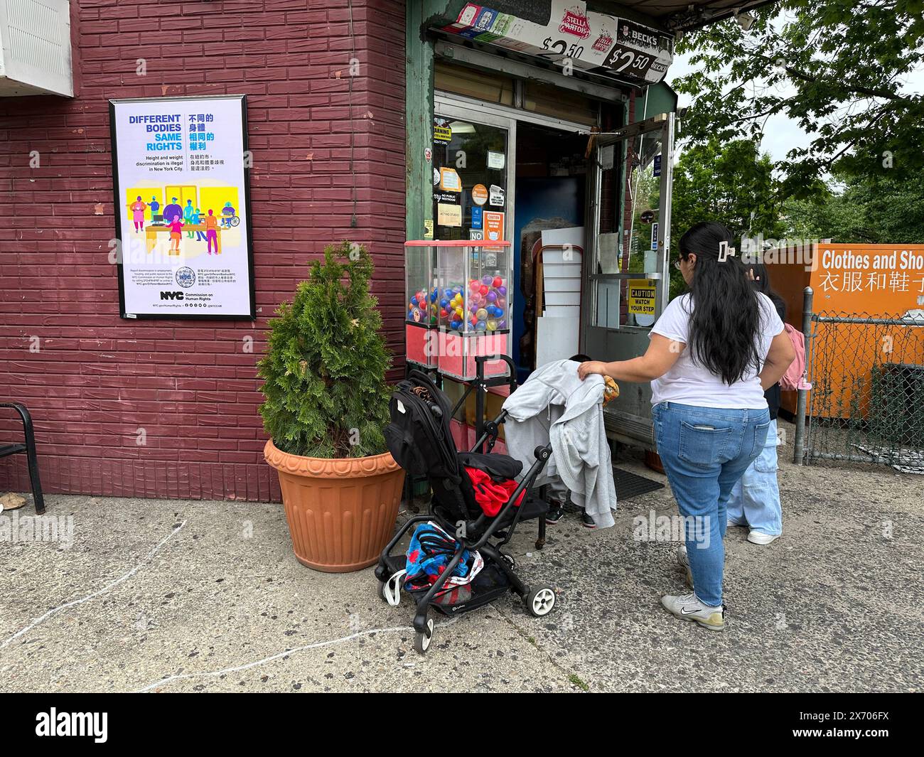 Sign on wall in the Kensington section of Brooklyn New York reads ...