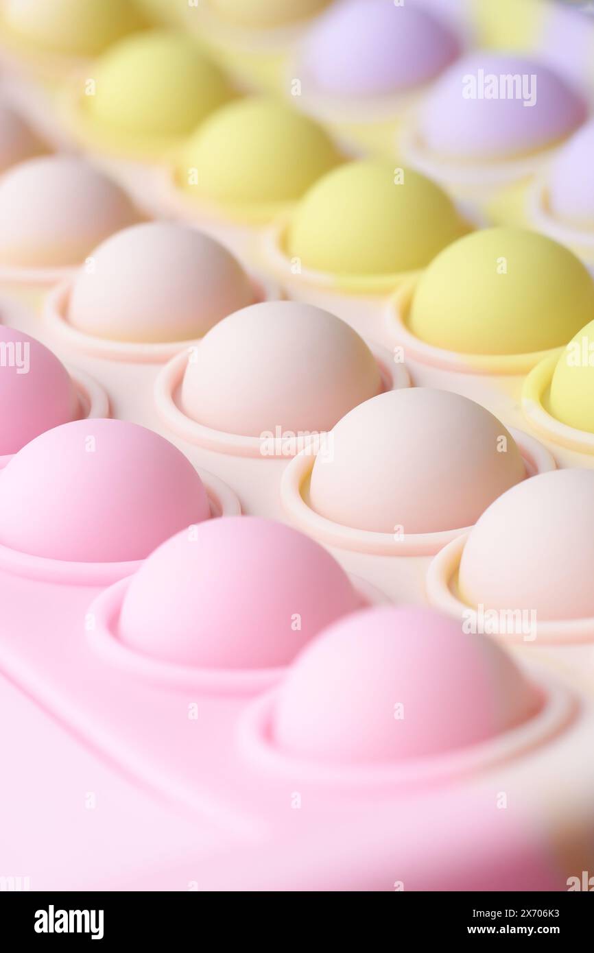 close-up of rubber surface with round bumps background, abstract of ...