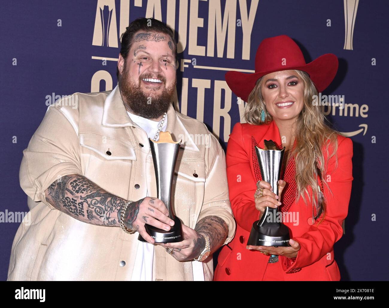 Friso, USA. 16th May, 2024. Jelly Roll and Lainey Wilson in the ...