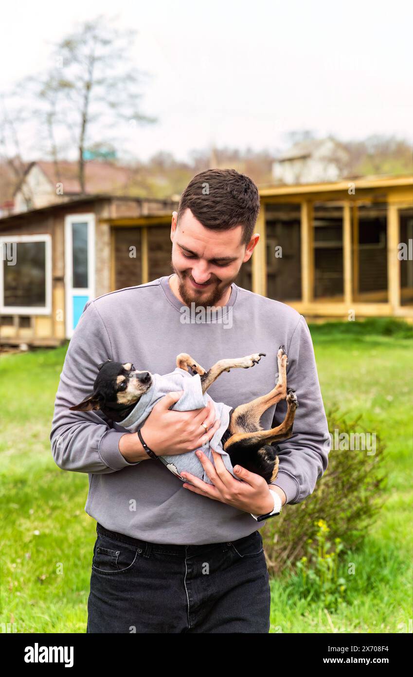 One man dog hi-res stock photography and images - Alamy