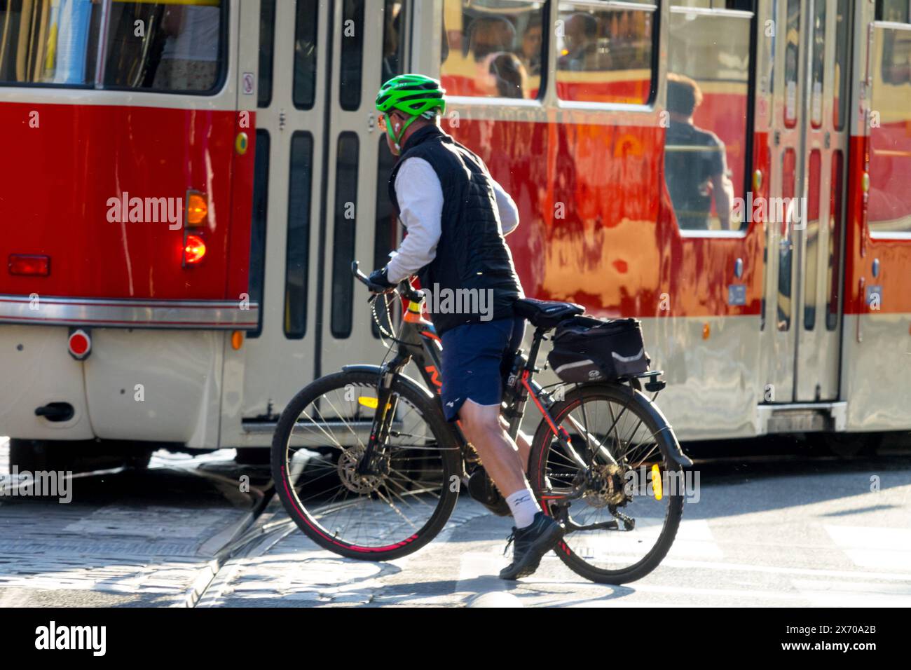 Man on streetcar hi-res stock photography and images - Alamy
