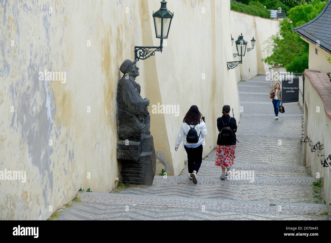 Prague, Old Castle Steps Stairs Staircase, Mala Strana Lesser Town ...
