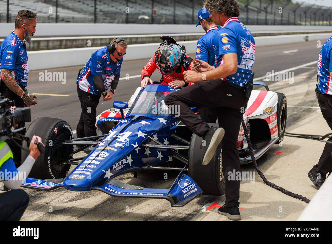 Indianapolis, United States. 16th May, 2024. Indy race car driver ...