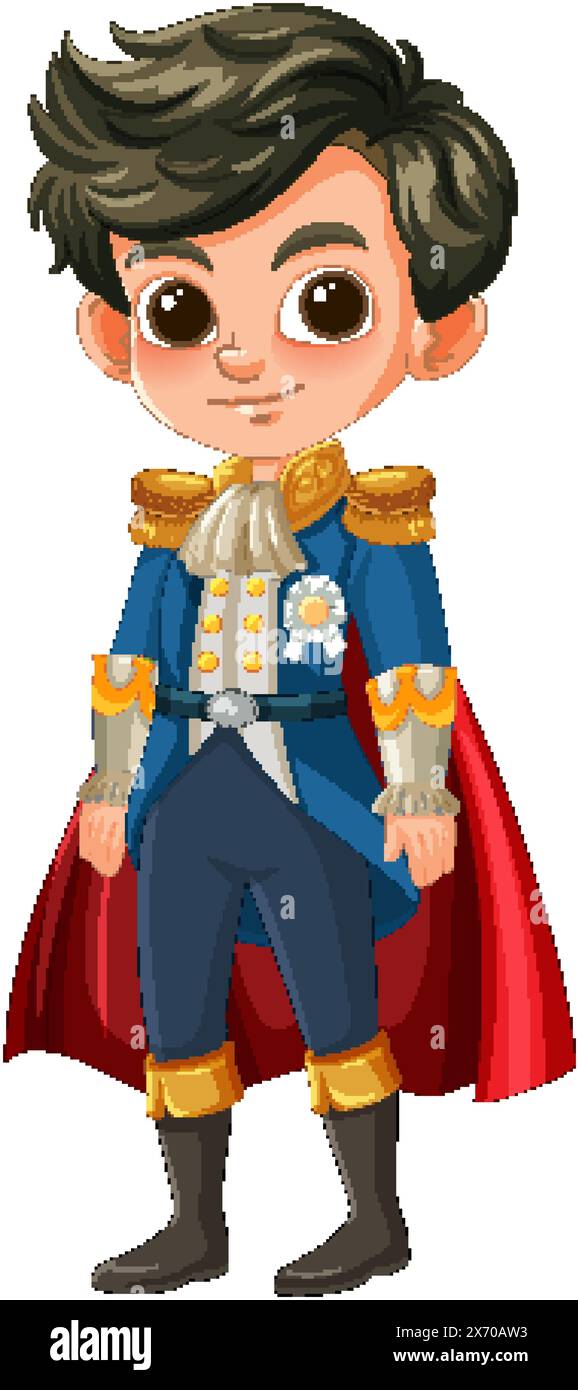 Cartoon of a young boy dressed as a prince Stock Vector Image & Art - Alamy