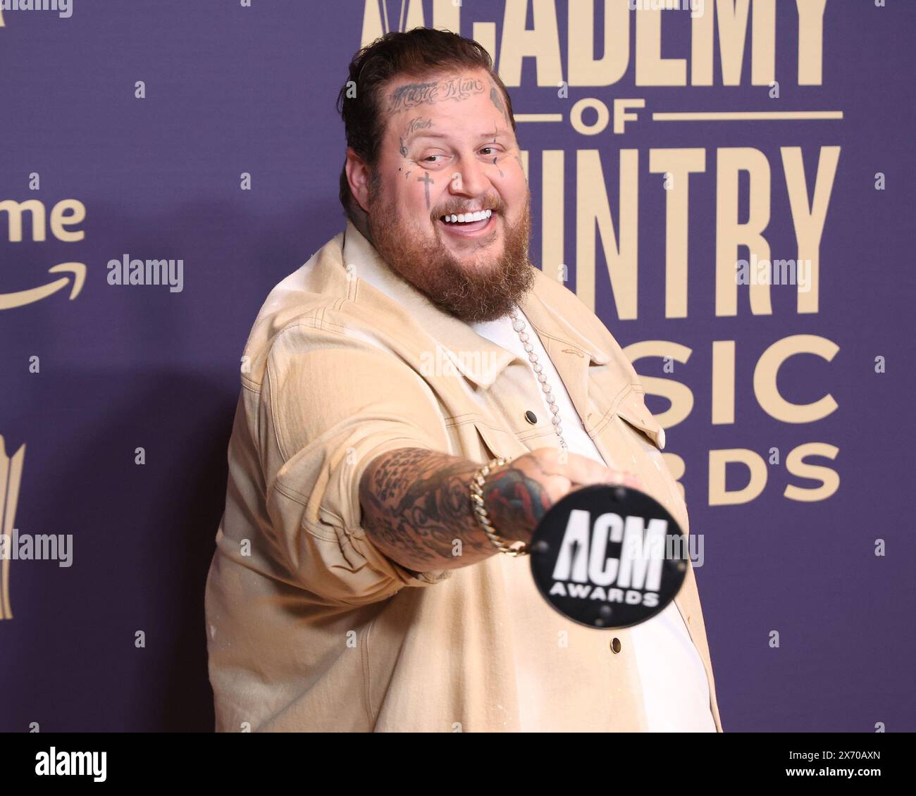 Friso, USA. 16th May, 2024. Jelly Roll in the pressroom at the 59th ...