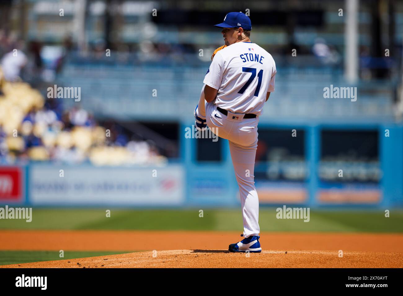 LOS ANGELES, CA - MAY 08: Los Angeles Dodgers pitcher Gavin Stone (71 ...