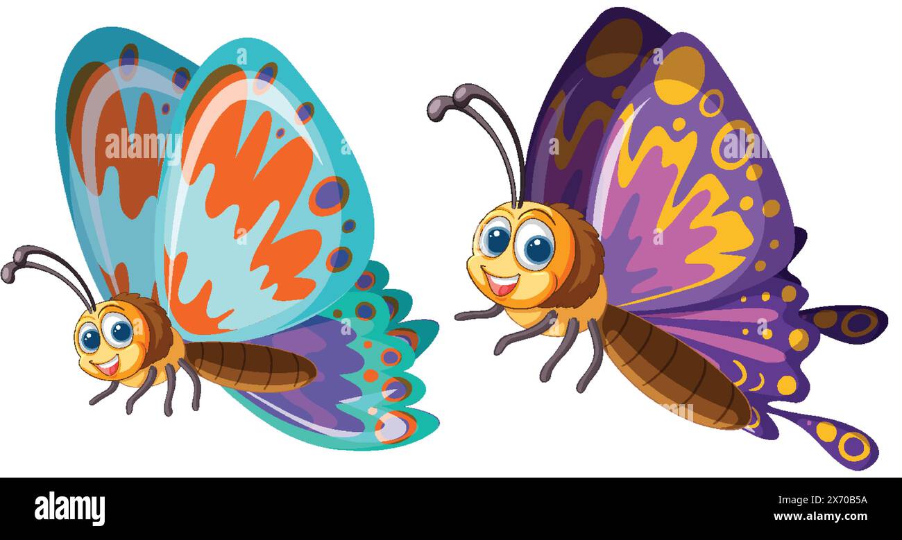 Cartoon butterflies hi-res stock photography and images - Alamy
