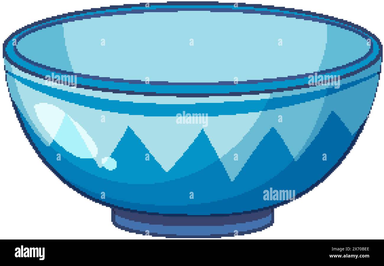 Illustration of a blue bowl with patterns Stock Vector Image & Art - Alamy
