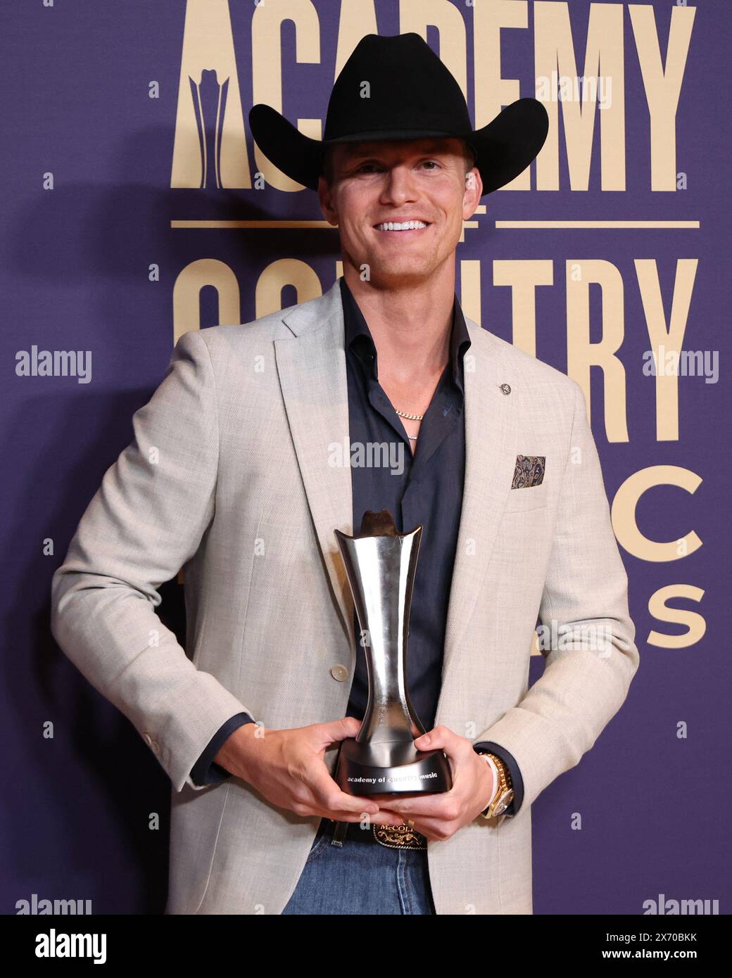 Parker McCollum in the pressroom at the 59th Academy of Country Music ...