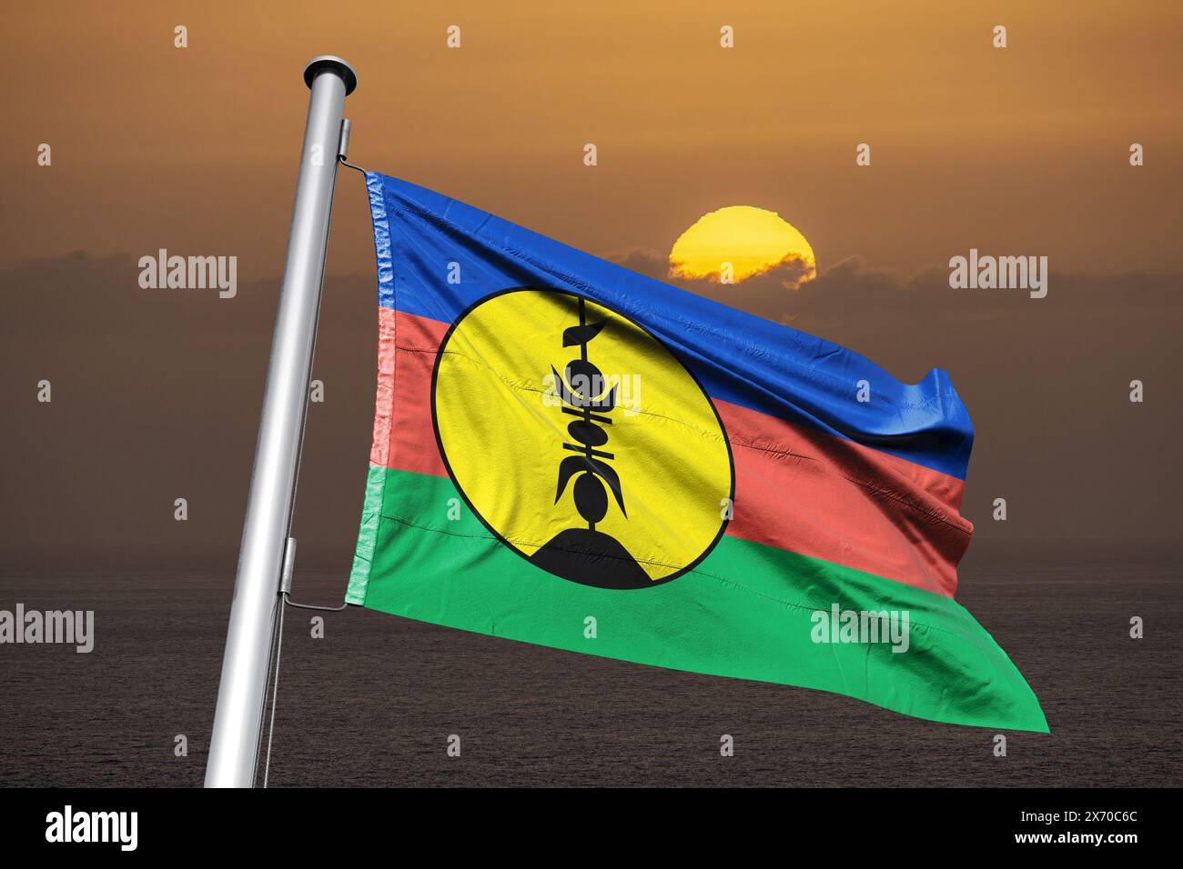 The flag of the Kanak and Socialist National Liberation Front political ...