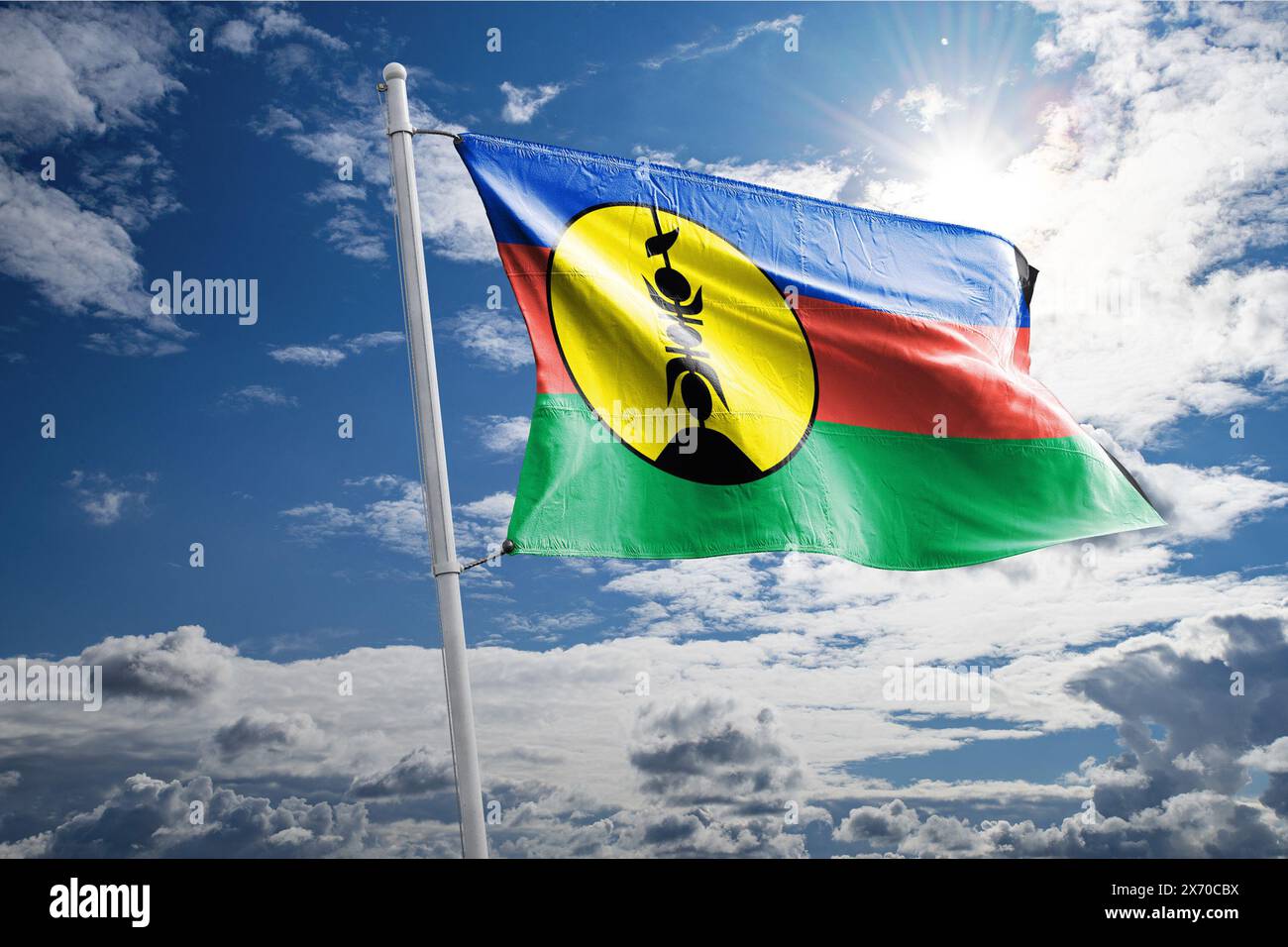 The flag of the Kanak and Socialist National Liberation Front political ...