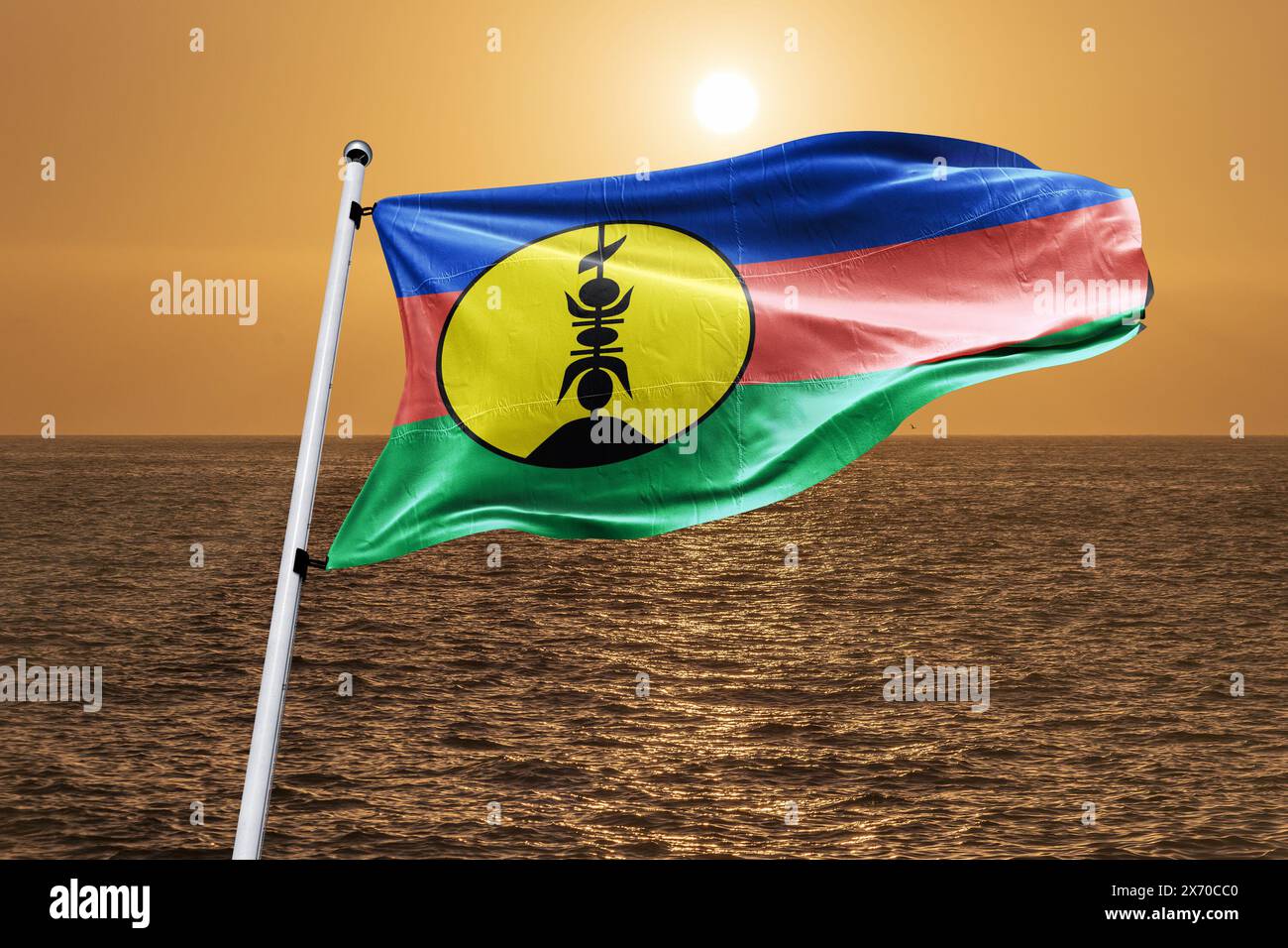 The flag of the Kanak and Socialist National Liberation Front political ...