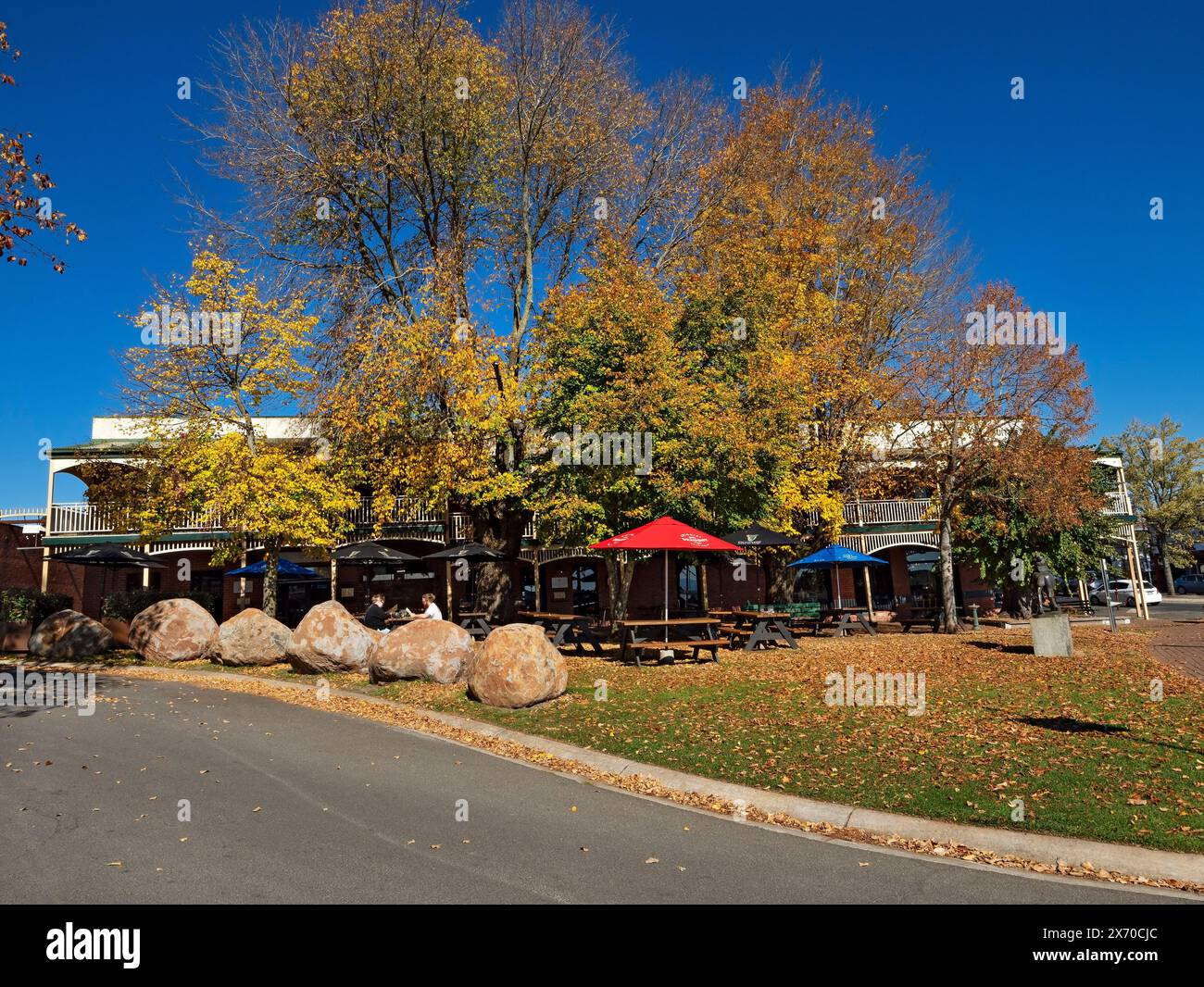 Daylesford Australia / Patrons enjoy dining outside The Royal ...