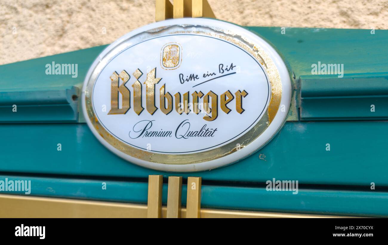 Bordeaux , France - 05 12 2024 : Bitburger logo sign and brand text of ...