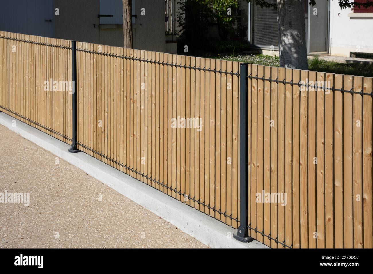 palisade new wooden modern panel fence for home protect garden fender ...