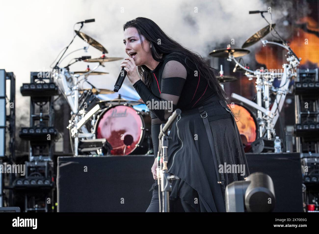 Amy Lee of Evanescence performs during Sonic Temple Art and Music ...