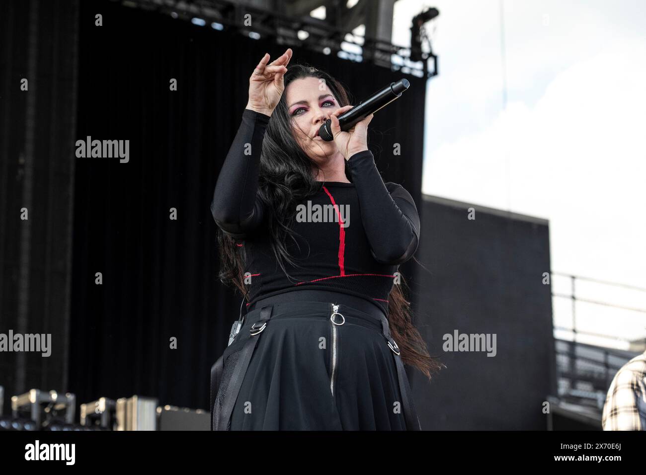 Amy Lee of Evanescence performs during Sonic Temple Art and Music ...