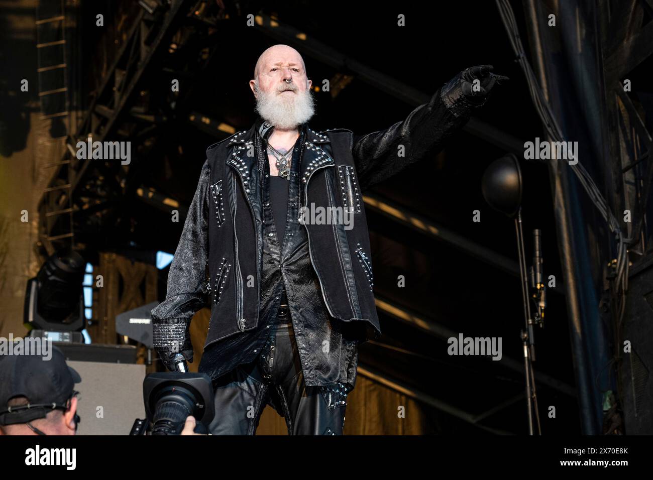 Rob Halford of Judas Priest performs during Sonic Temple Art and Music ...