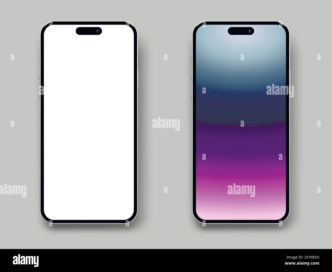 Modern smartphone. Mobile phone template. Vector illustration Stock ...