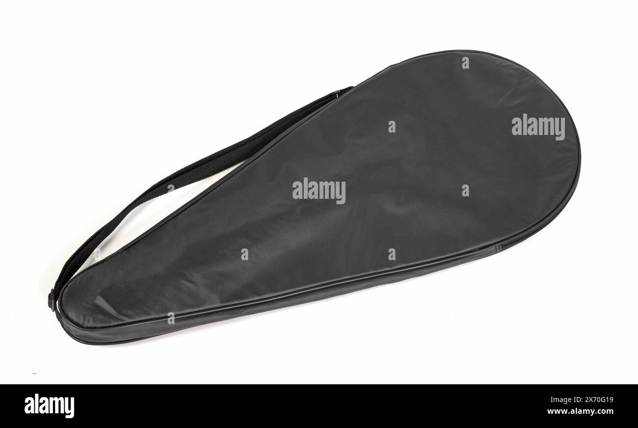 Old tennis racket cover isolated on white background Stock Photo - Alamy
