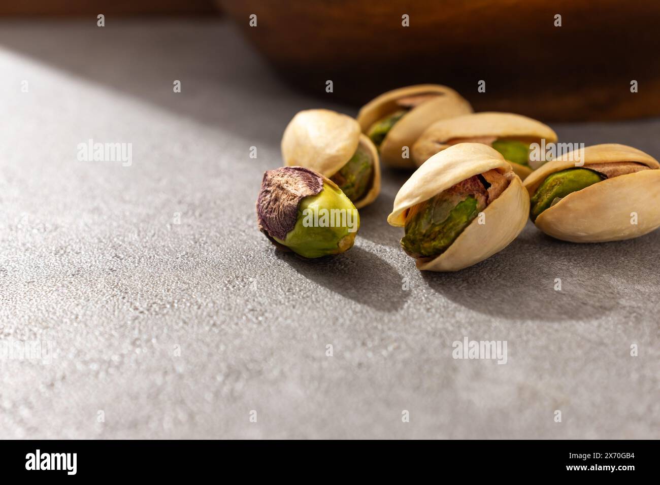 Green pistachios up close hi-res stock photography and images - Alamy