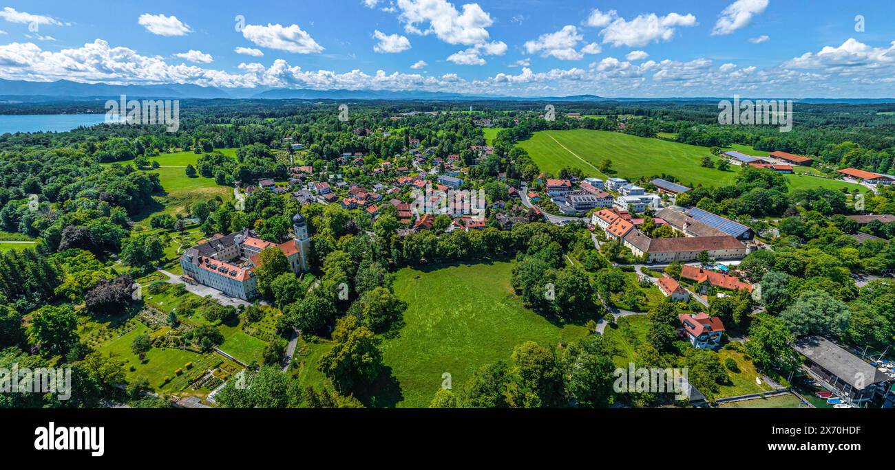 Die Gemeinde Bernried am Starnberger See im Luftbild Ausblick auf ...