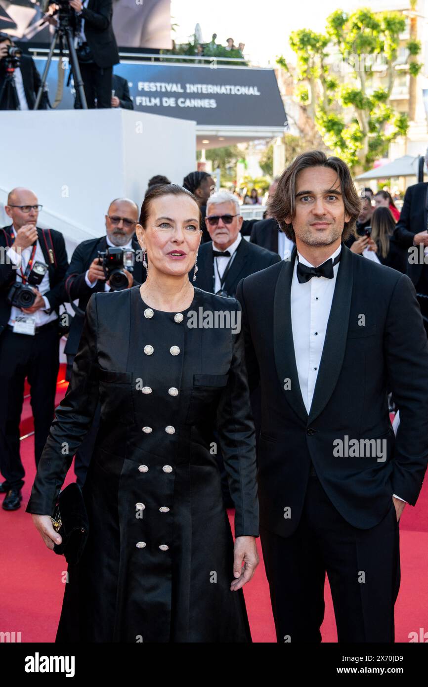 Cannes, France. 16th May, 2024. Dimitri Rassam and his mother Carole ...