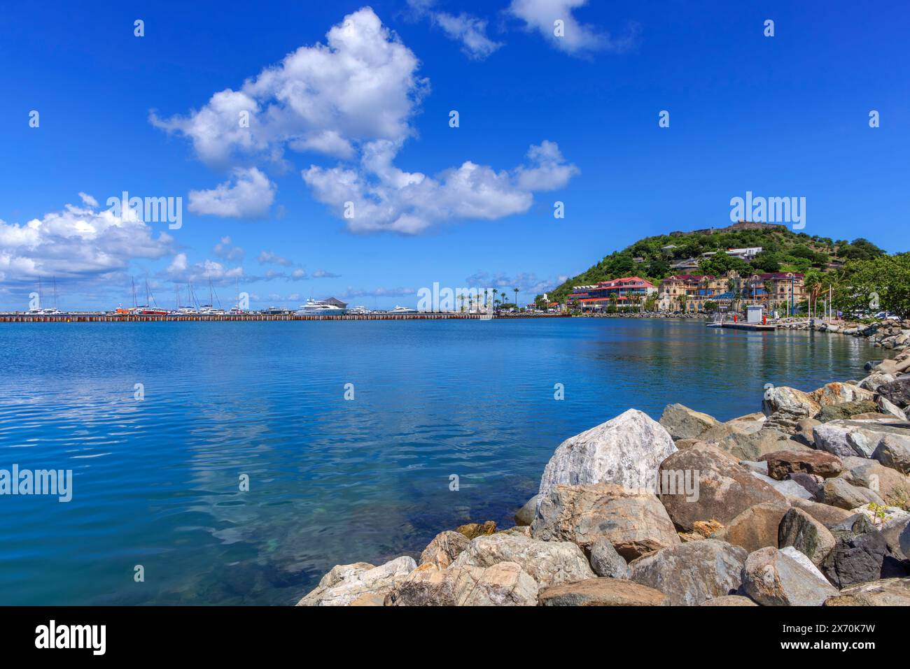 The French town Marigot in Saint Martin Stock Photo - Alamy