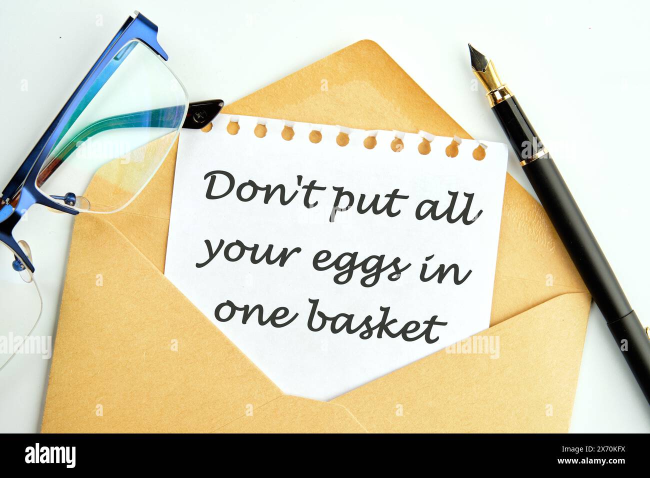 Don't put all your eggs in one basket text an inscription on a piece of ...